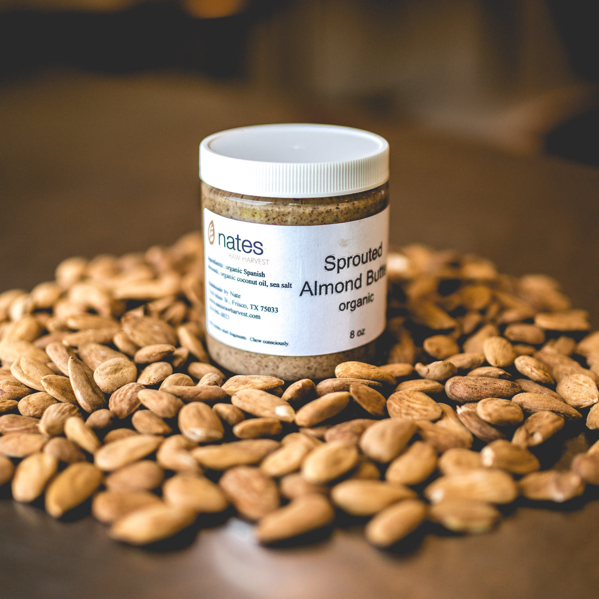 Sprouted Organic Almond Butter - Unpasteurized – Nate's Raw Harvest